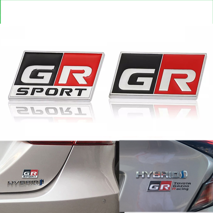 1 Piece 3D Car Metal Emblem Sticker for GR Sports Logo Auto Rear Trunk ...