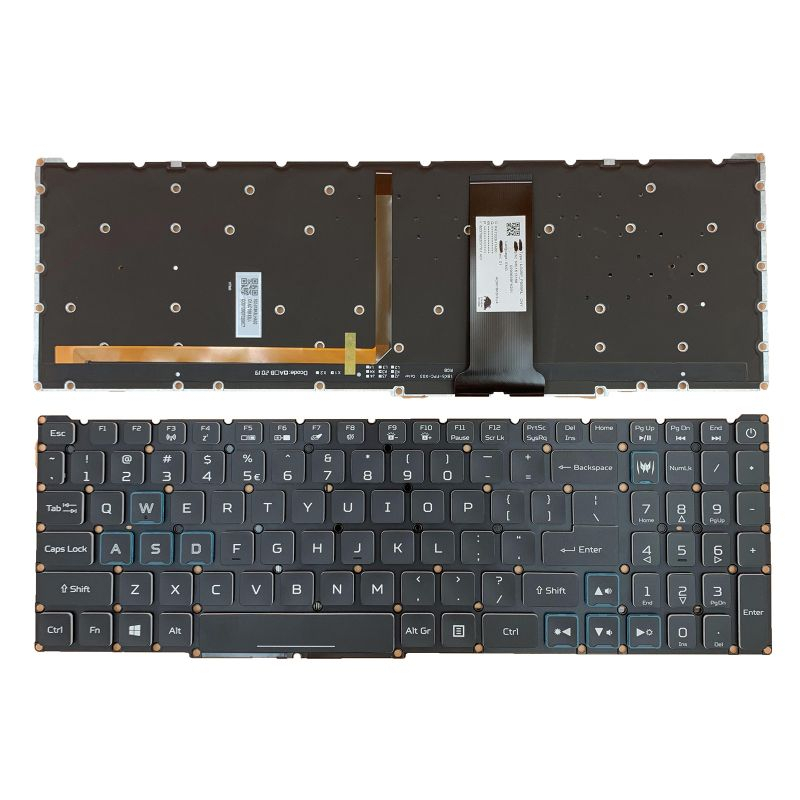 US colorful backlit keyboard For Acer Nitro 5 AN515-54 AN515-43 AN517 ...