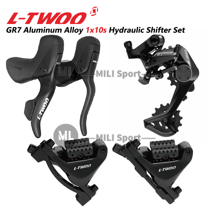 Ltwoo GR7 Disc Series Aluminium Alloy Hydraulic Groupset 1x10s Gravel Shifter Rear Derailleur ...