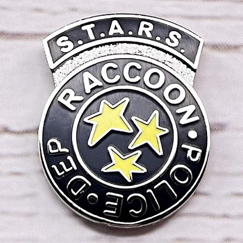 RESIDENT EVIL RACCOON POLIiCE DEPARTMENT enamel pin metal badge game ...