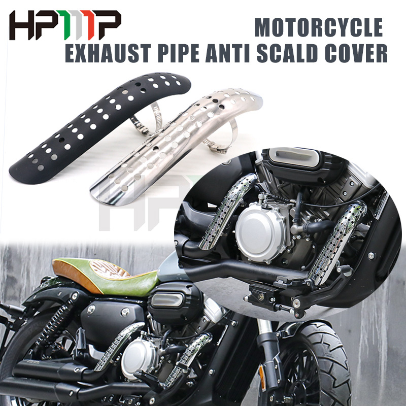 Motorcycle Universal Motorcycle Exhaust Muffler Pipe Leg Protector Heat ...