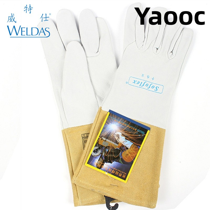 Yaooc WELDAS Welding Gloves Goatskin Leather TIG Argon Arc Glove Sheep ...