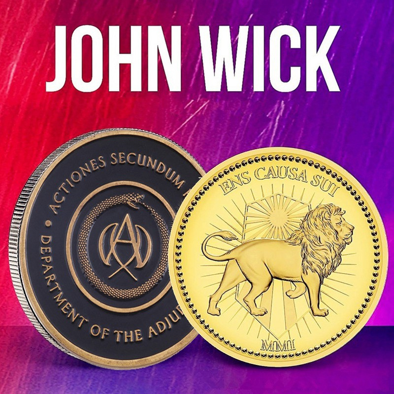 Movie John Wick Continental Hotel Gold Coin Replica Cosplay Props ...