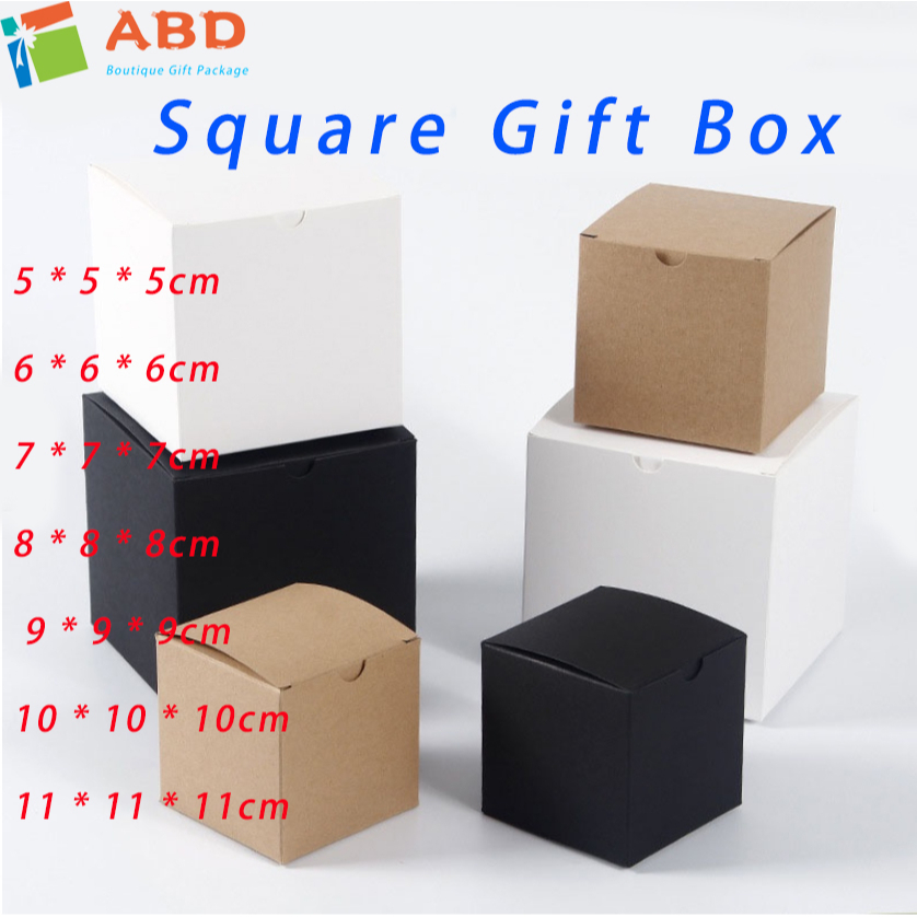 【ABD】Kraft Paper Square Box Gift Box for Electronics Cosmetics Coffee ...