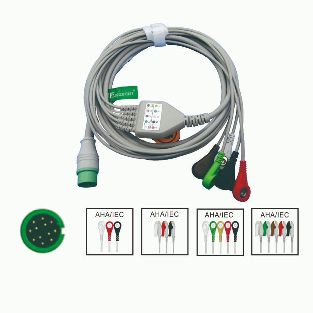 Compatible with Biolight A-series Patient Monitor, 3/5 Lead Wire Clip ...