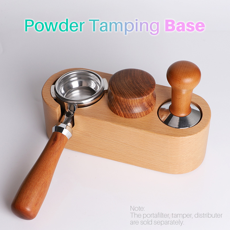 Solid wood non-slip powder tamper base powder filling seat espresso ...