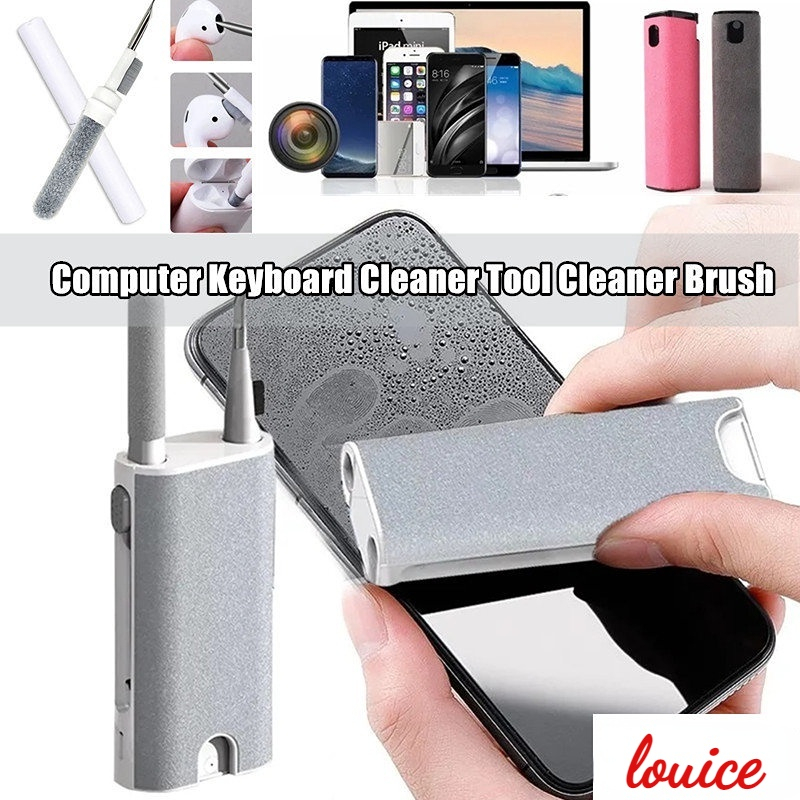 5 In 1 Screen Cleaning Brush And Empty Screen Cleaner Spray Bottle ...