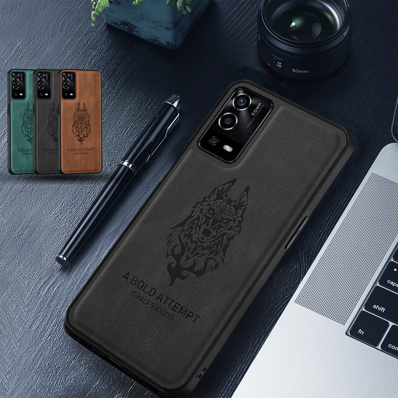 Lambskin Texture Leather Casing For OPPO A55 4G A55 5G Phone Case TPU ...