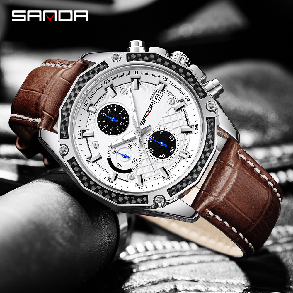 SANDA Top Brand Men's Luxury Watches Waterproof Fashion Quartz Calendar ...