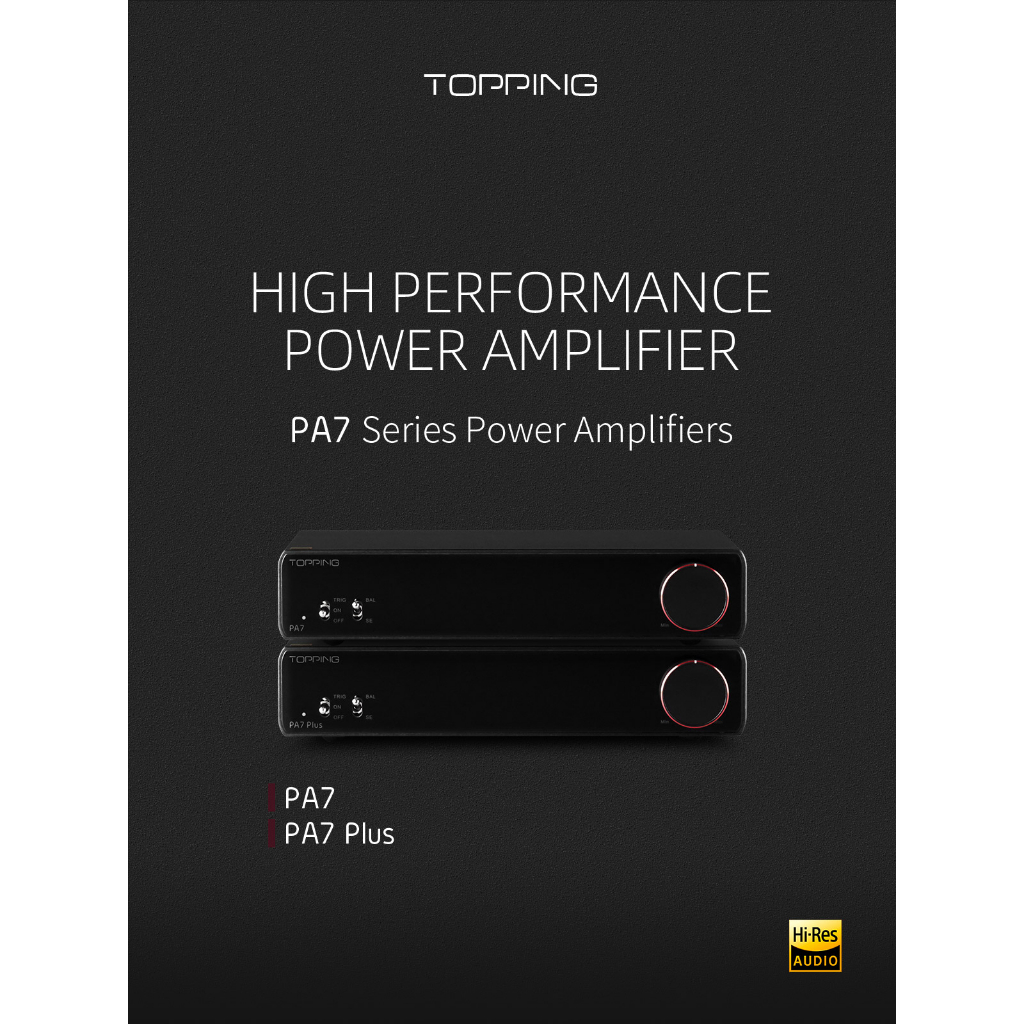 TOPPING PA7 Series XLR TRS RCA Input Fully Balanced High Performance ...