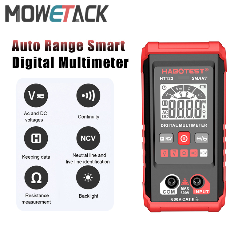 【In stock】HT123 Smart Mini Digital Multimeter 600V Auto Range ...