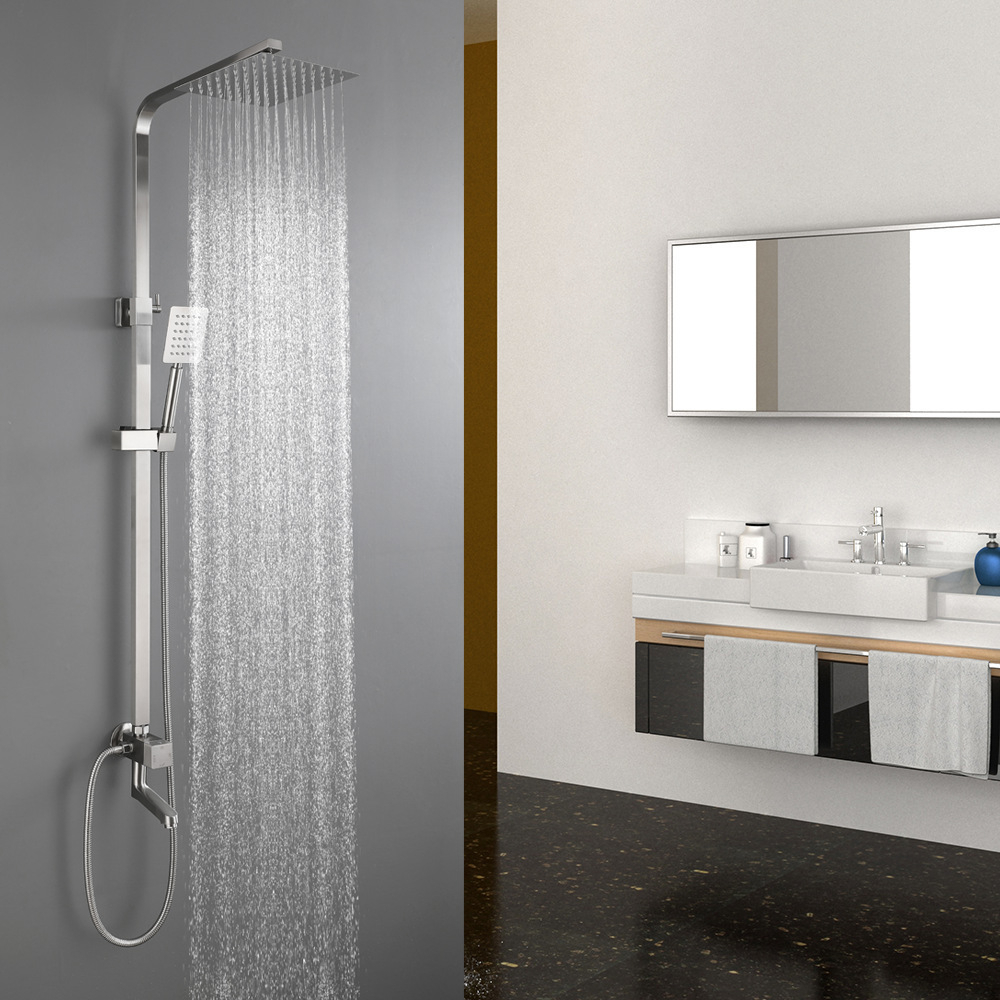 Super high-quality SUS304 square single cold shower shower concealed ...