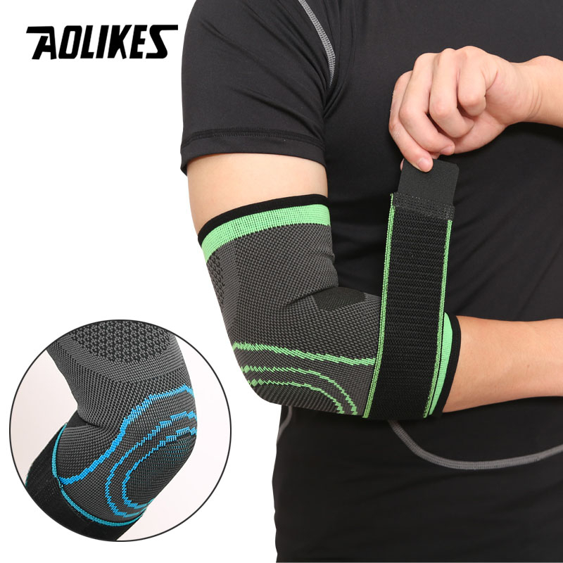 AOLIKES 1 Pc 3d Weaving Elastic Compression Belt Elbow Brace Support ...