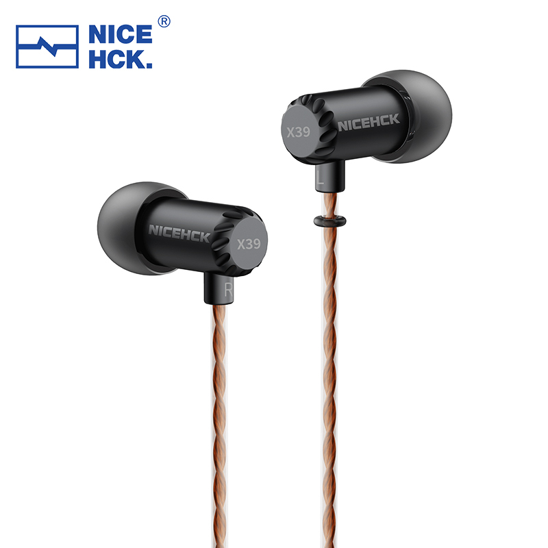 NiceHCK X39 HIFI In-Ear Earphone Mini 6mm Titanium Plated Dynamic Earbud HD Mic Sleep Game Music ...
