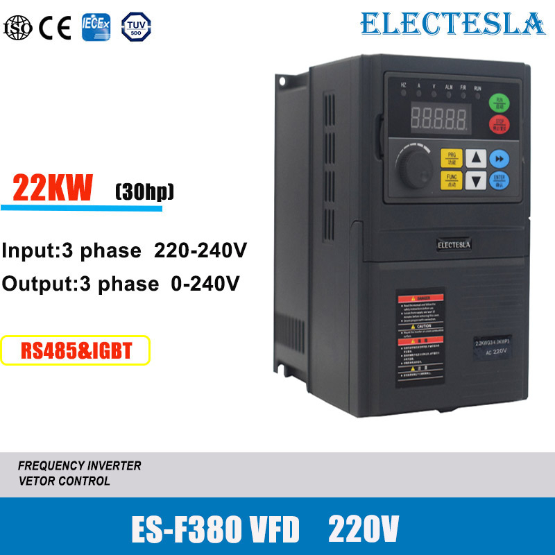 3 Phase 220V 22KW VFD Variable Frequency Drive 30hp Economical ...