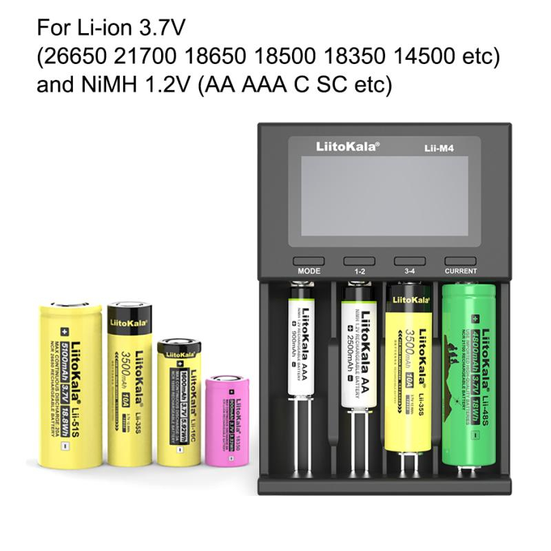 Liitokala Lii-M4 Lii-PD2 Lii-500 18650 Charger para sa 1.2V 3.7V NiMH ...