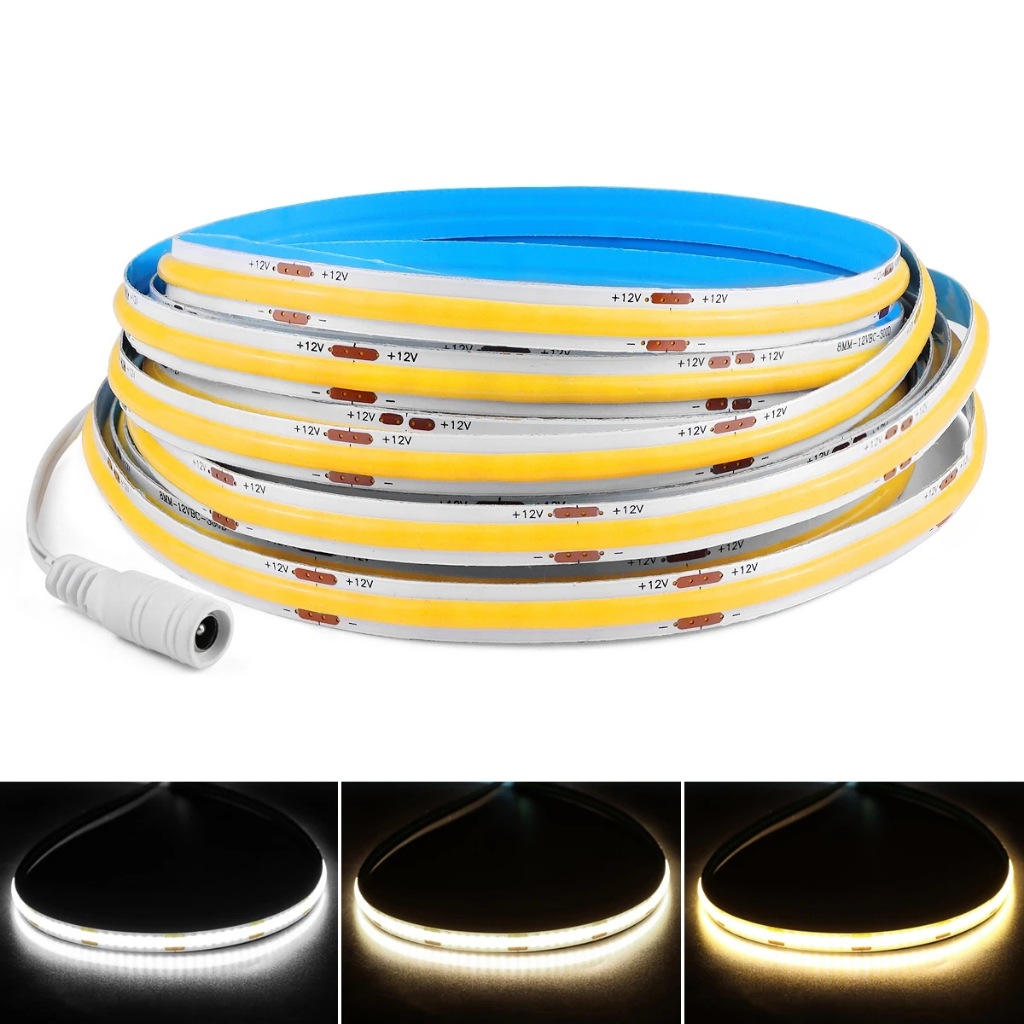 24v DC12V LED Light Bar COB 320 LED Super Bright Ra 90 1m 2m 3m 5m ...