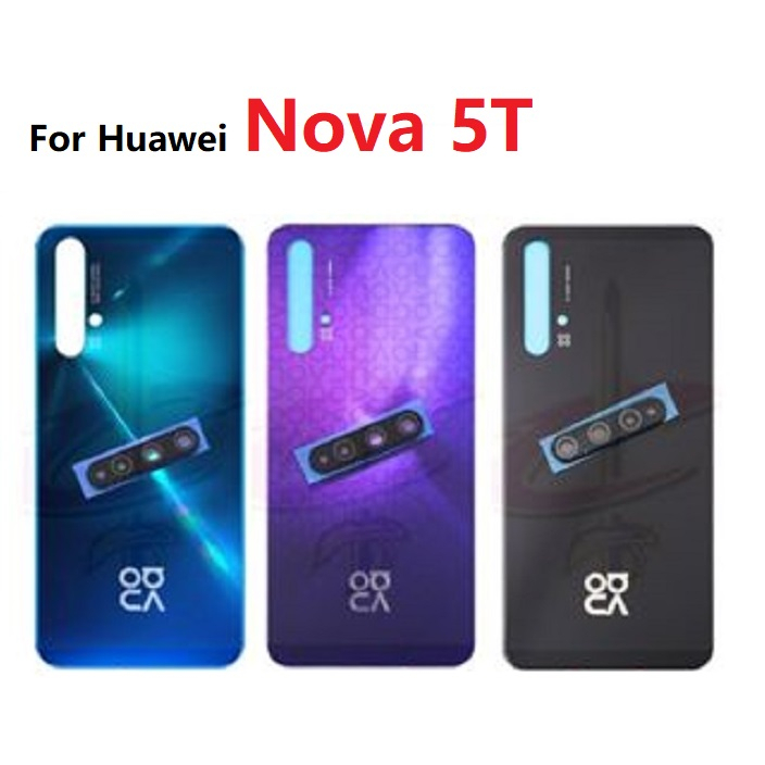 Back Cover Replacement For Huawei Nova 5T camera lens frame Back Cover ...