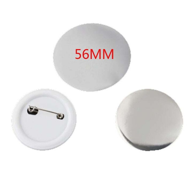 50mm 56mm 58mm 100pcs button badge blank material pin button badges ...