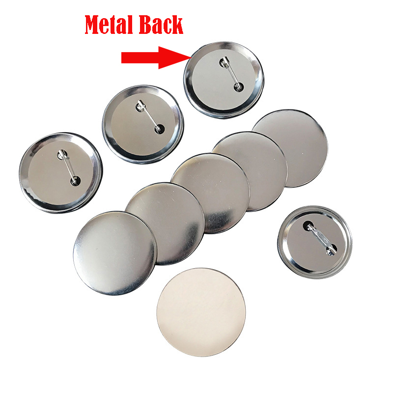 100pcs 37mm 44mm metal back button badge blank material tin plate ...