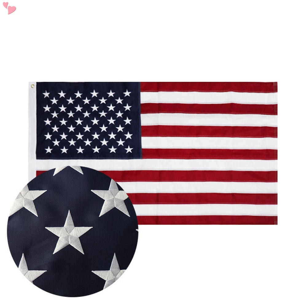 American Flag for 3x5 FT Outdoor US Flags Embroidered Stars Sewn ...