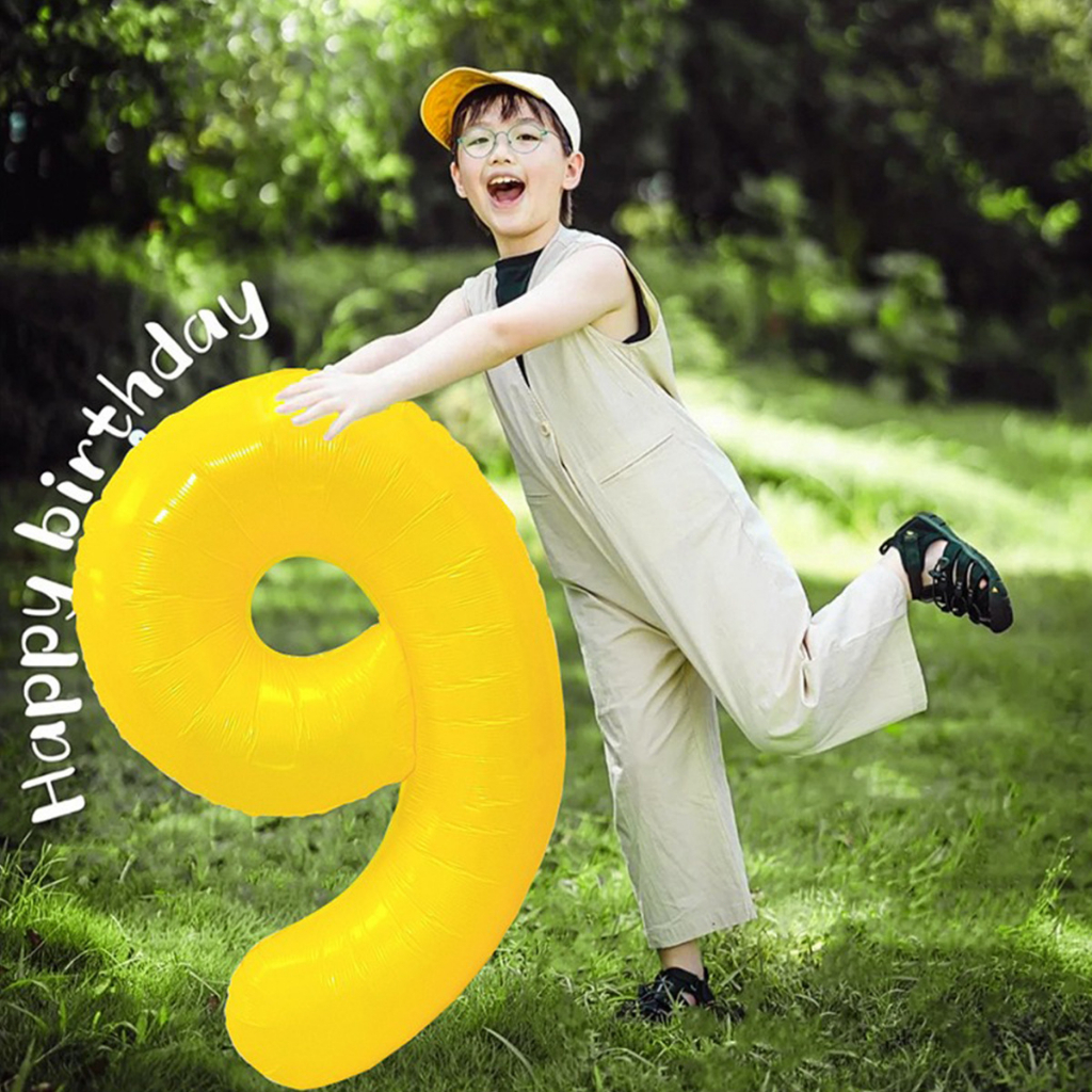 40inch Big Number Balloons Yellow Color Number Aluminum Balloons For ...