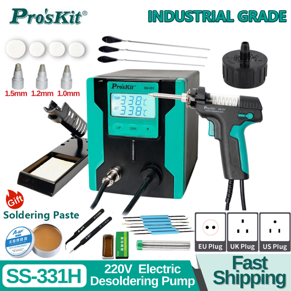 Pro'sKit Electric Desoldering Station SS-331H LCD Digital Anti-Static ...