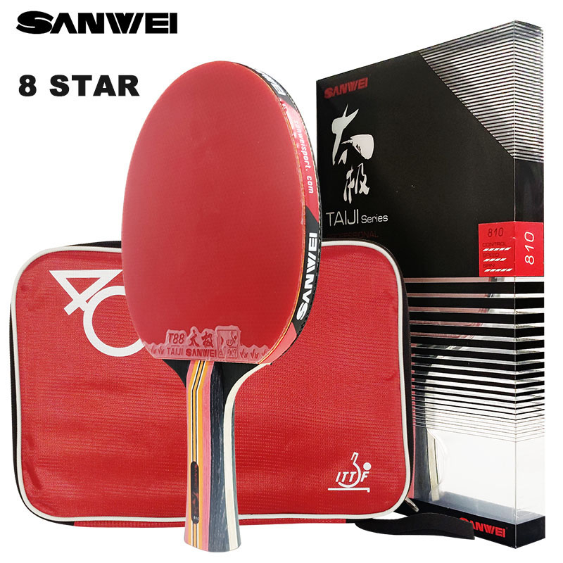Original SANWEI Taiji 7 8 9 Star Table Tennis Racket Professional Wood Carbon Offensive Ping ...