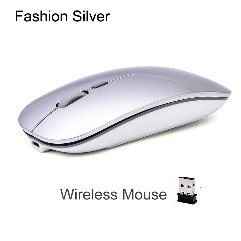 2.4G Wireless Mouse Rechargeable Charging Mouse Ultra-Thin Silent ...