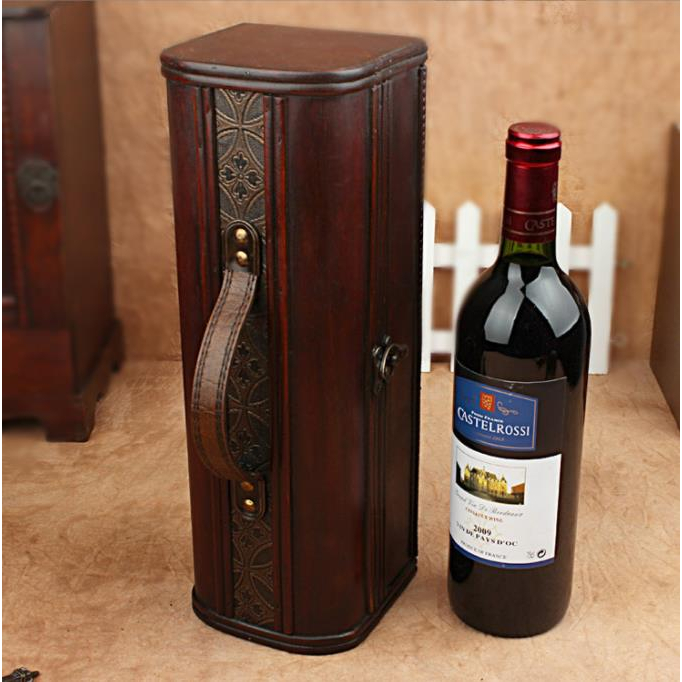 Vintage Red Wine Box Vintage Packaging Box Red Wine Wooden Box Wine Box ...