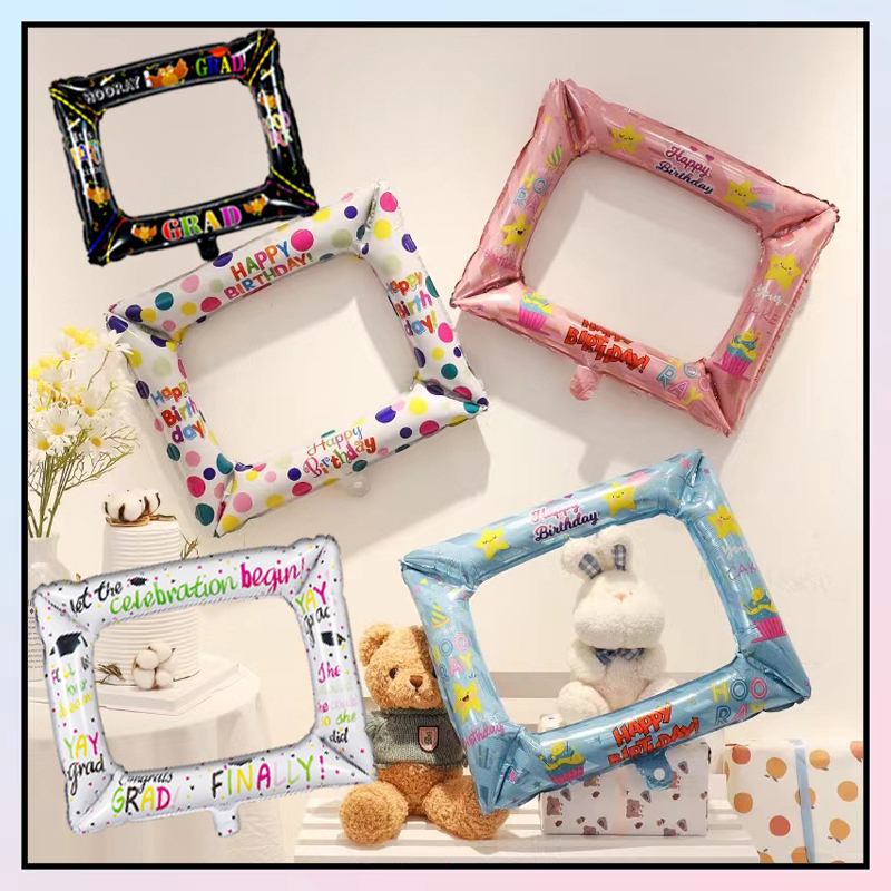 large Photo Frame Balloon Props Family Photo Frame Aluminum Film ...