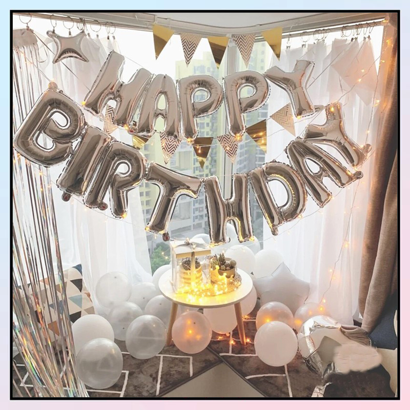 13pcs/Set Happy Birthday Letter Balloon Set Birthday Party Decoration ...