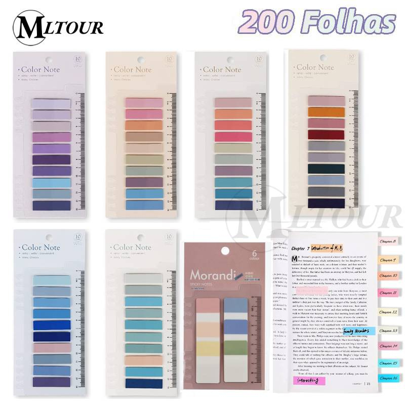 200pcs Morandi Labeled Post-it Notes Index Sticker | Shopee Philippines