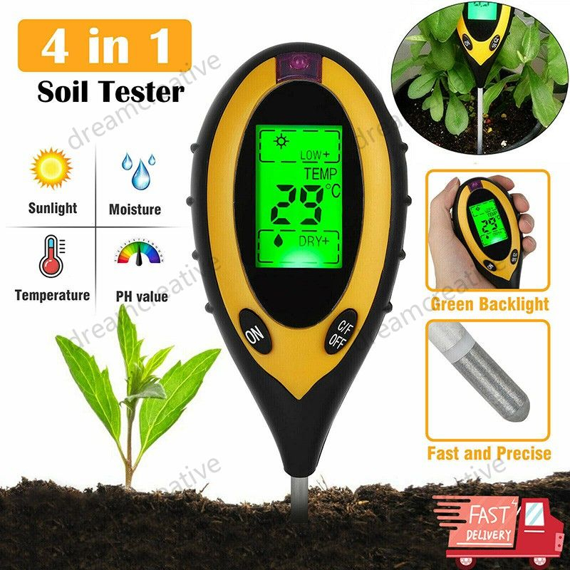 4 In 1 Soil PH Meter Soil Tester Analyzer Hygrometer Soil Environment ...