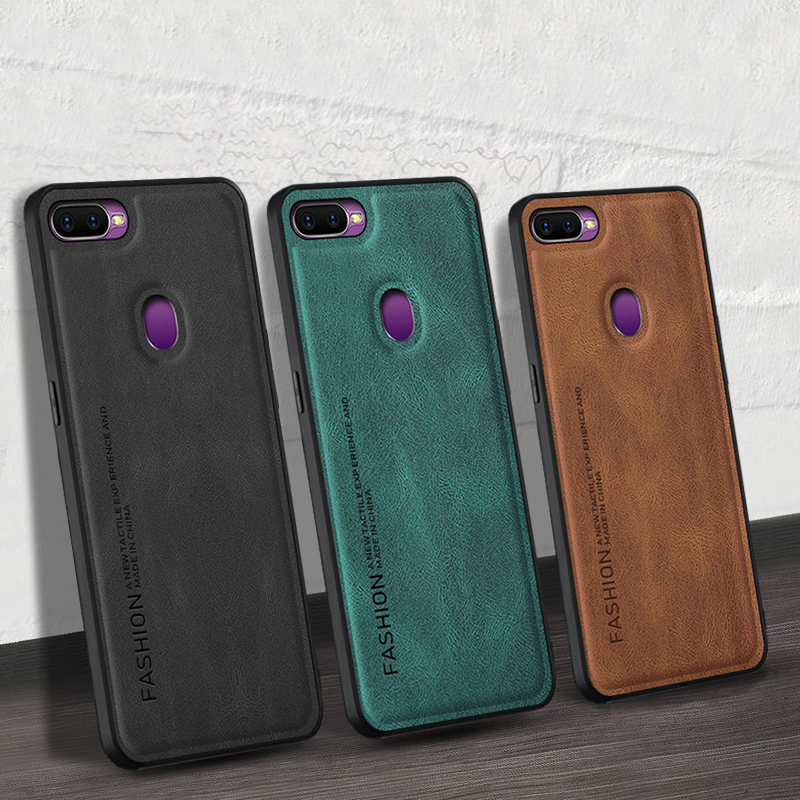 Lambskin Texture Leather Casing For OPPO F9 F9 Pro A7X Phone Case TPU ...