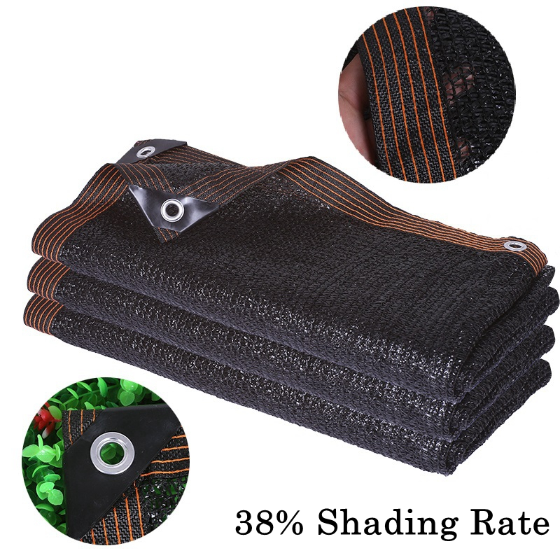 2/3M Wide Sun Shade Net 38% Shading Rate Black Sun Shelter Home Garden ...