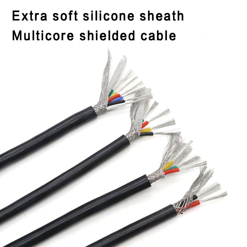 Multi-Core Extra Soft Silicone Shielding Sheath Cable 2-Core 3-Core 4 ...