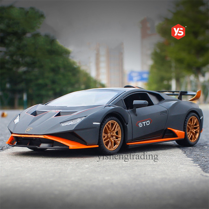 1:24 Scale Lamborghini STO Miniature Iron Diecast Collection Car Light ...