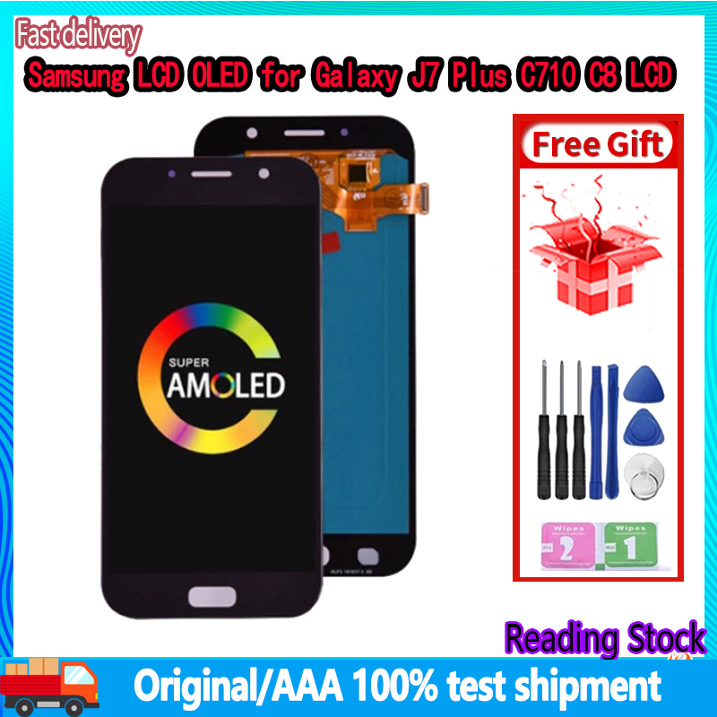 Samsung LCD OLED for Galaxy J7 Plus C710 C8 LCD Display Touch Screen ...
