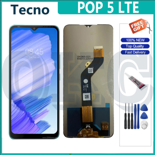 Original For Tecno POP 5 LTE LCD with Frame Display Touch Screen ...