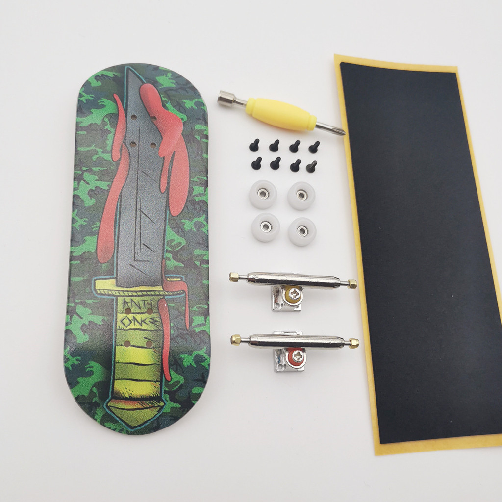 34mm 32mm Fingerboard Set Finger Skateboard with Real Graphic Deck Professional Truck CNC Wheels ...