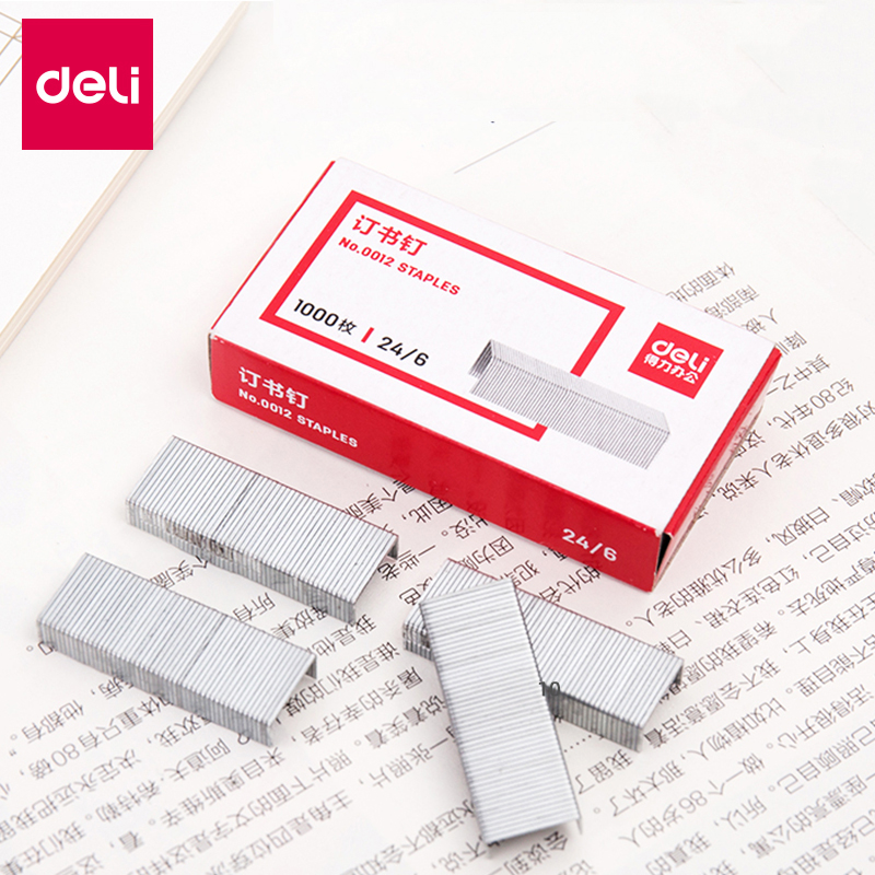 Deli Staple Wire Staples No. 10 24/6 School Office Supplies 1000pcs/Box ...