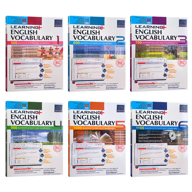 6 Books/set SAP Learning Vocabulary 1-6 Education English Words ...