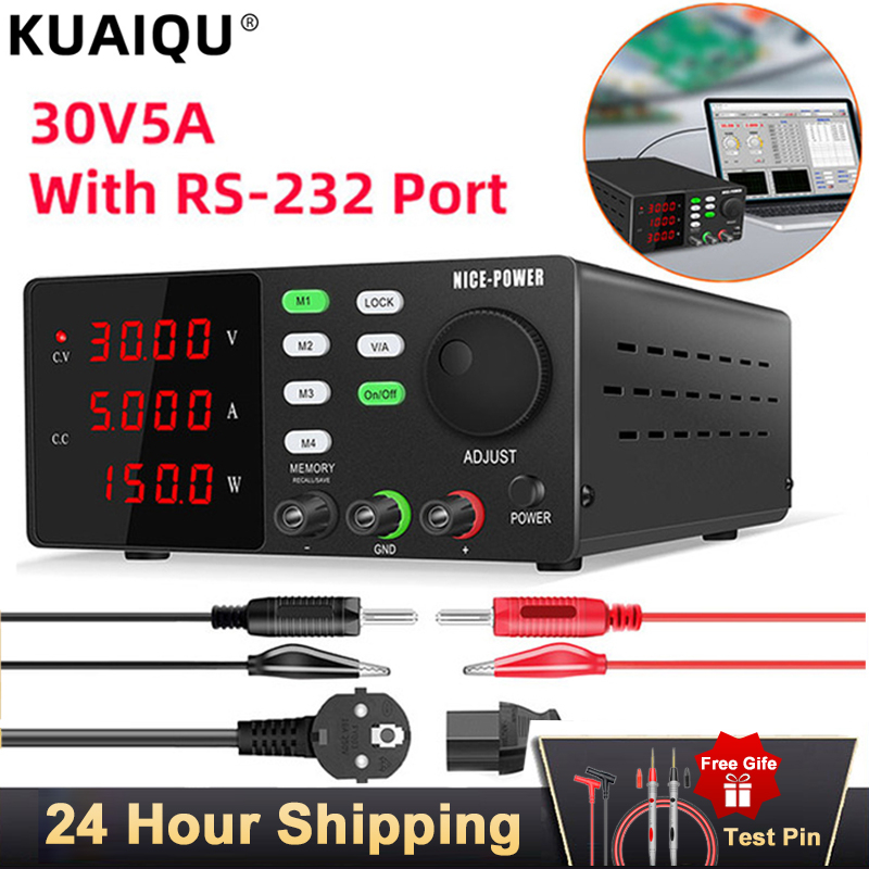 KUAIQU Rs-232 Usb Programmable Dc Adjustable Power Supply Laboratory Maintenance Workbench ...