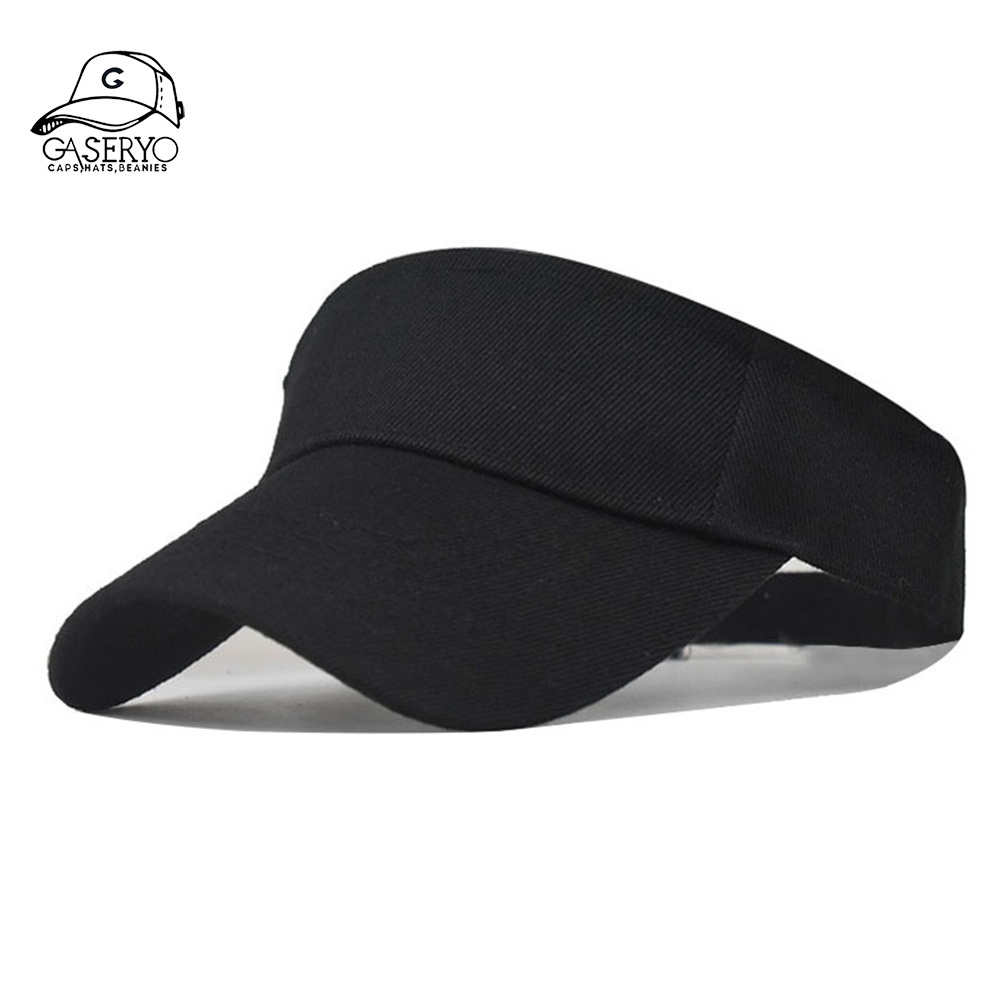 Gaseryo Summer Sun Hats Men Women Cotton Adjustable Visor UV Protection Top Empty Solid Sport ...