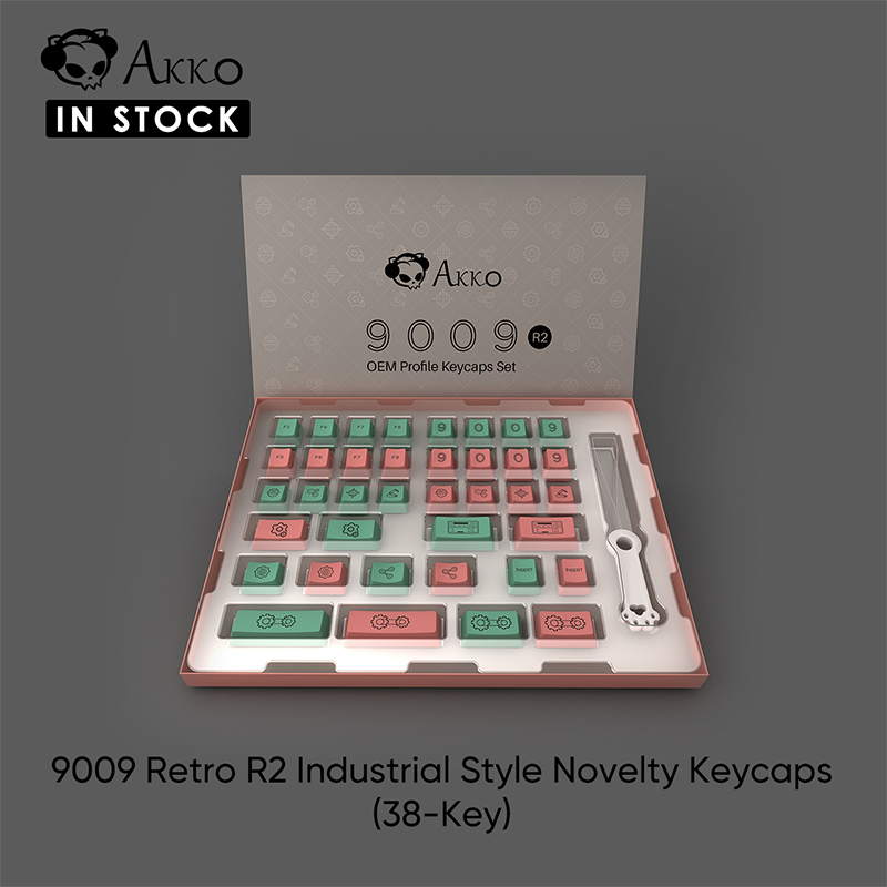 Akko 38-key 9009 Retro R2 Industrial Style Novelty Keycaps Set OEM ...