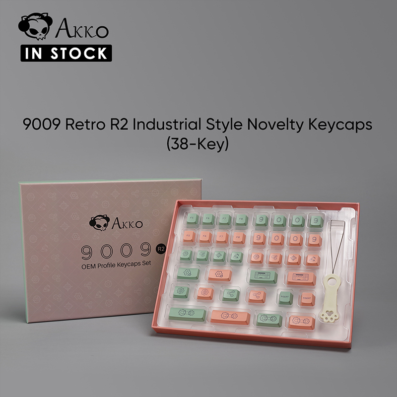 Akko 38-key 9009 Retro R2 Industrial Style Novelty Keycaps OEM Profile ...