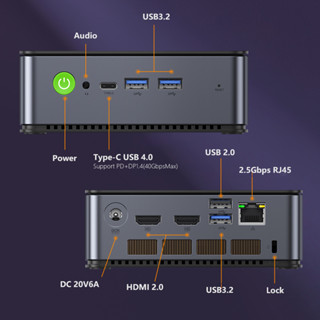 GMKtech K2 AMD Ryzen 7 7735HS MINI PC Radeon 680M Windows 11 Pro DDR5 ...