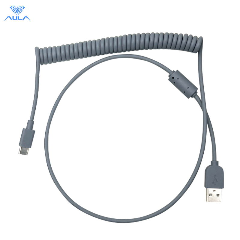 AULA Type C Coiled Cable Wire Keyboard Cable Connector USB Type C ...