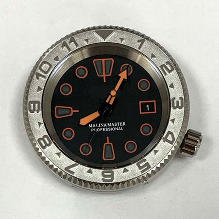 42MM Cylindrical Watch Head Sapphire Glass Green Luminous Watch Case ...